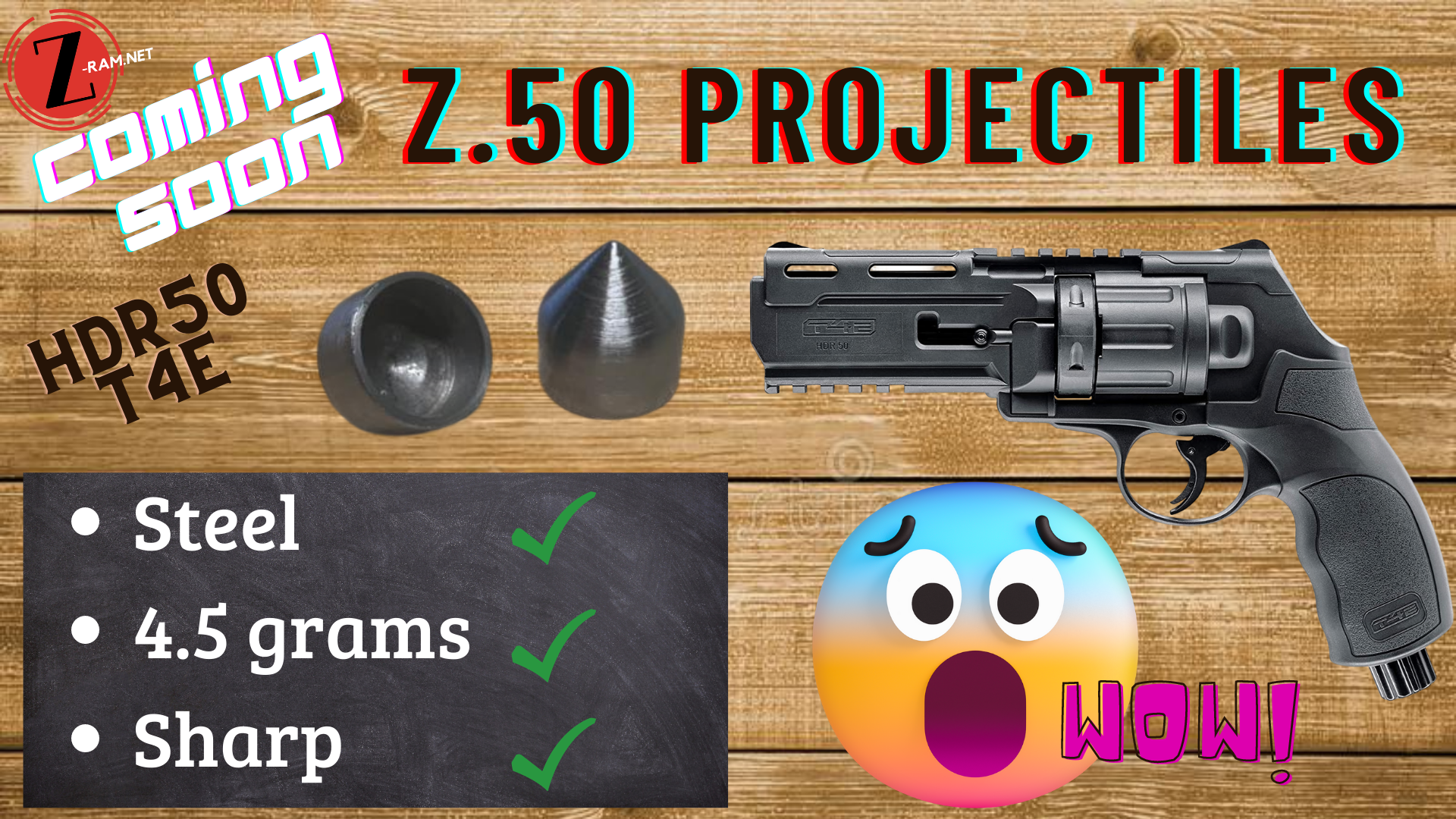 😯 Presentation prototype Z-RAM Z.50 Bullets for HDR50 HDR 50 T4E proje ...
